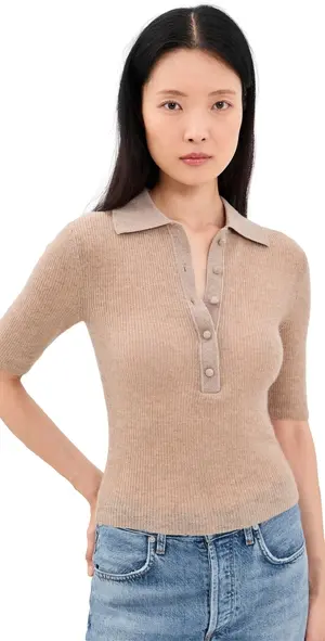 Citizens Of Humanity Amelie Polo Sweater - Fawn