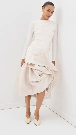 BY EFRAIN MOGOLLON Cana Rosa Midi Dress