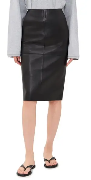 A.emery Wright Leather Skirt