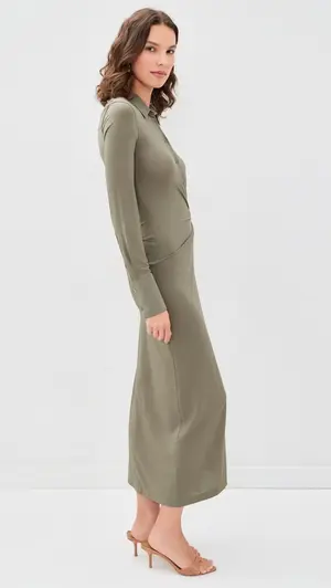 Helmut Lang Twisted Shirt Dress