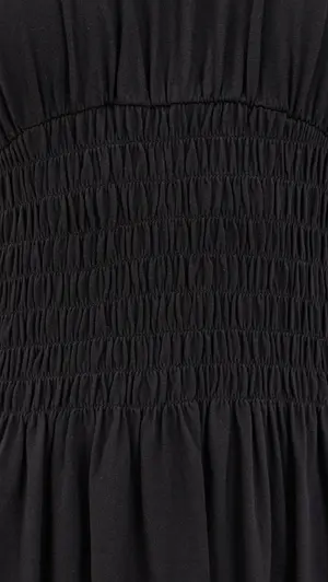 Merlette Gallen Smocked Waist Maxi Dress - Black