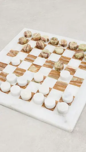 Jia Jia Onyx Checkers Set