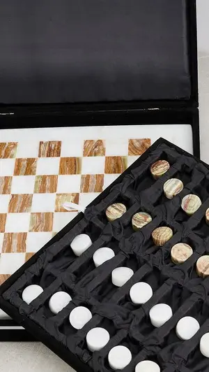 Jia Jia Onyx Checkers Set