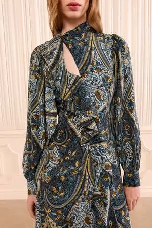 Ulla Johnson Sabrina Long Sleeve Silk Dress