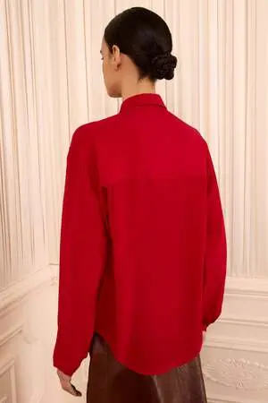 Ulla Johnson Lise Long Sleeve Silk Blouse