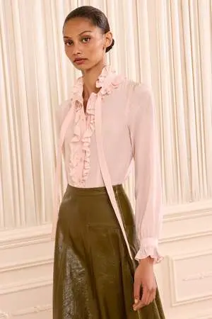 Ulla Johnson Catroux Long Sleeve Silk Blouse