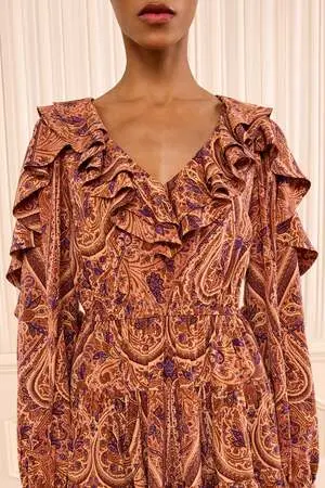 Ulla Johnson Vivi Long Sleeve Silk Mini Dress