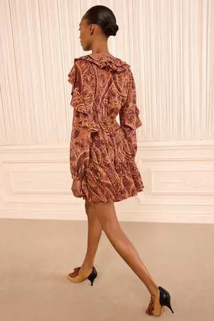 Ulla Johnson Vivi Long Sleeve Silk Mini Dress