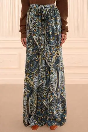 Ulla Johnson Sawyer Wide-leg Silk Printed Trousers