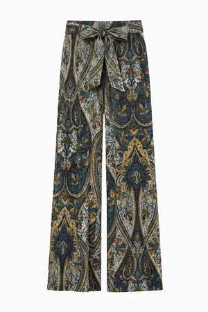 Ulla Johnson Sawyer Wide-leg Silk Printed Trousers