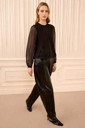 Ulla Johnson Lucette Long Sleeve Blouse - Noir