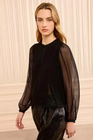 Ulla Johnson Lucette Long Sleeve Blouse - Noir