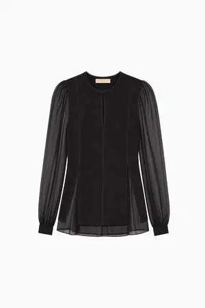 Ulla Johnson Lucette Long Sleeve Blouse - Noir