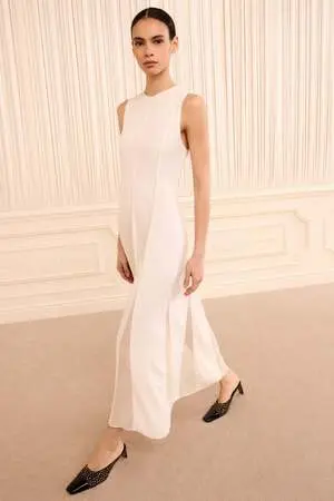 Ulla Johnson Laure Sleeveless Midi Dress - Pearled Ivory