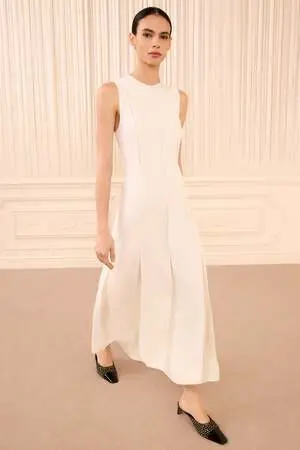 Ulla Johnson Laure Sleeveless Midi Dress - Pearled Ivory