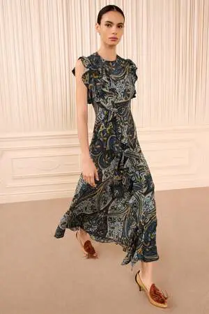 Ulla Johnson Ameline Sleeveless Silk Dress - Prussian