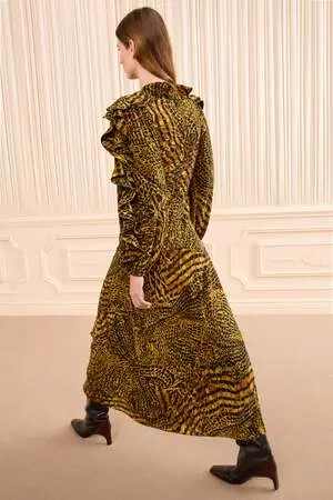 Ulla Johnson Dara Long Sleeve Silk Dress