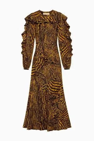 Ulla Johnson Dara Long Sleeve Silk Dress