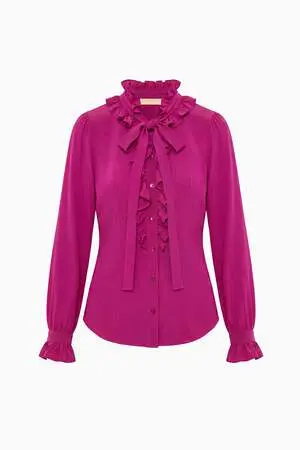 Ulla Johnson Catroux Silk Blouse - Orchid