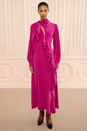 Ulla Johnson Sabrina Silk Midi Dress - Orchid