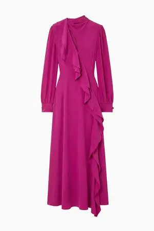 Ulla Johnson Sabrina Silk Midi Dress - Orchid