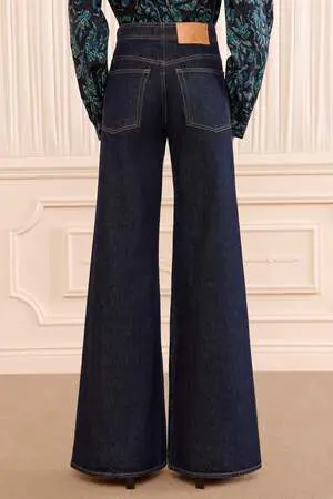 Ulla Johnson Bianca Wide Leg Seamed Jeans