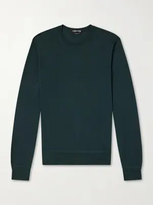 TOM FORD Cashmere And Silk-blend Sweater - Green