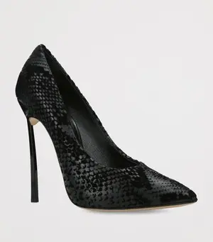 Casadei Snake-effect Blade Kitana Heels 120