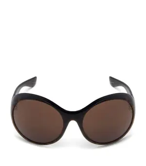 Alexander McQueen Round Kate Sunglasses - Brown