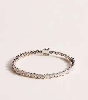 SUZANNE KALAN Diamond Tennis Bracelet In Gold - White