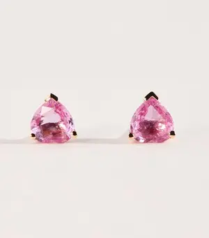 Shay Rose Diamond And Sapphire Teardrop Halo Stud Earrings - Gold