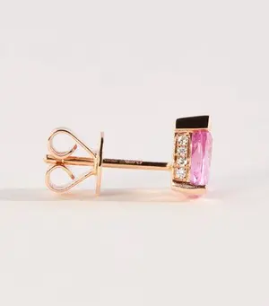 Shay Rose Diamond And Sapphire Teardrop Halo Stud Earrings