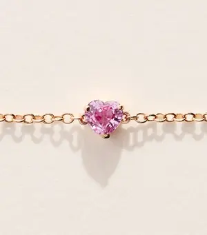 Shay Rose And Sapphire Baby Heart Bracelet