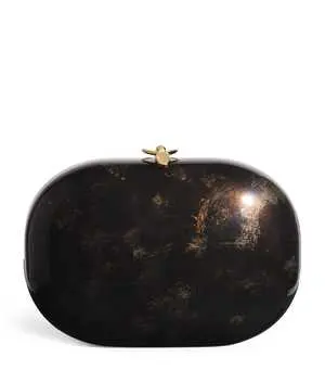 Jeffrey Levinson Oval Elina Clutch Bag - Brown