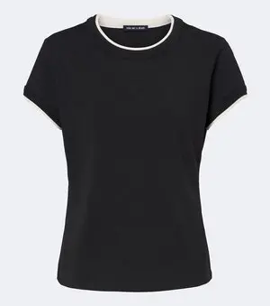 Veronica Beard Devin Cotton-blend T-shirt - Black