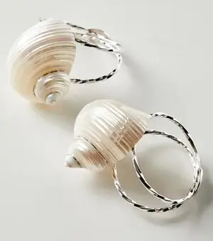 TAVARES 1922 Shell Set Of 2 Sterling Napkin Rings