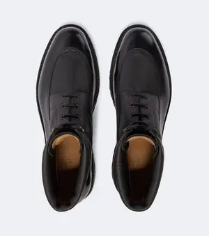 John Lobb Peak Leather Lace-up Boots - Black