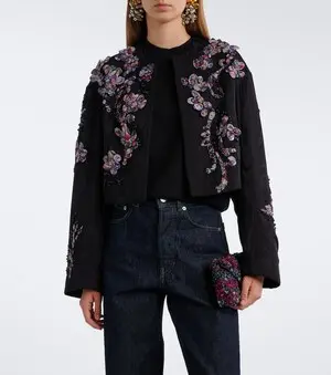 Dries Van Noten Embellished Cropped Jacket