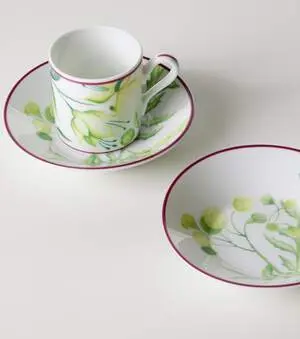 GINORI 1735 Impero Set Of 2 Coffee Cups And Saucers By