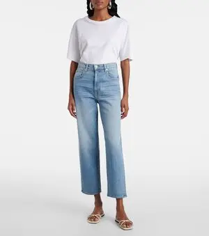 SLVRLAKE London Cropped High-rise Straight Jeans