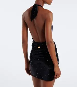 Balmain Embellished Velvet Beach Cover-up