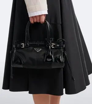 Prada Bonnie Re-nylon Top-handle Bag - Black