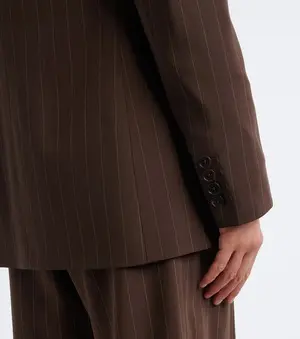 Ralph Lauren Pinstripe Double-breasted Wool Blazer
