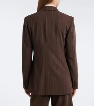 Ralph Lauren Pinstripe Double-breasted Wool Blazer