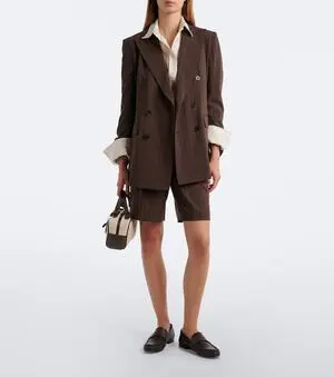 Ralph Lauren Pinstripe Double-breasted Wool Blazer