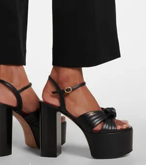 Valentino Garavani Crasher Leather Platform Sandals