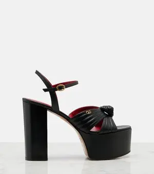 Valentino Garavani Crasher Leather Platform Sandals
