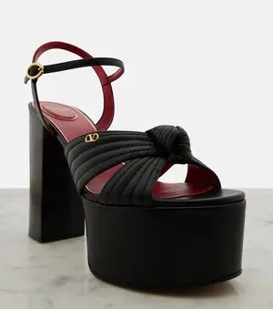 Valentino Garavani Crasher Leather Platform Sandals