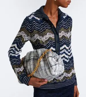 Missoni Large Knitted Clutch With Chain Strap