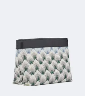 Missoni Mini Leather-trimmed Lamé Pouch